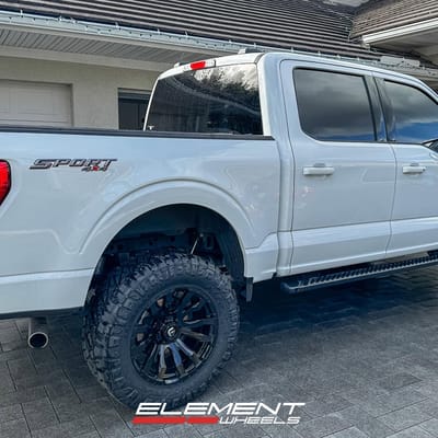 20x9 Fuel Off-Road Blitz Gloss Black Dually D675 on 2021-2025 Ford F ...