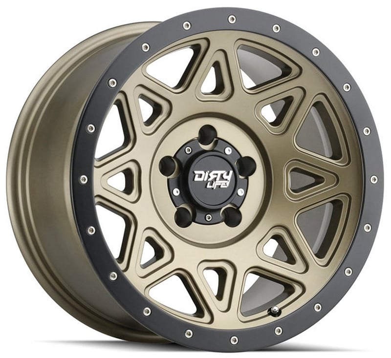 Dirty Life 9305 Theory Matte Gold w/ Matte Black Lip Wheels | Element ...
